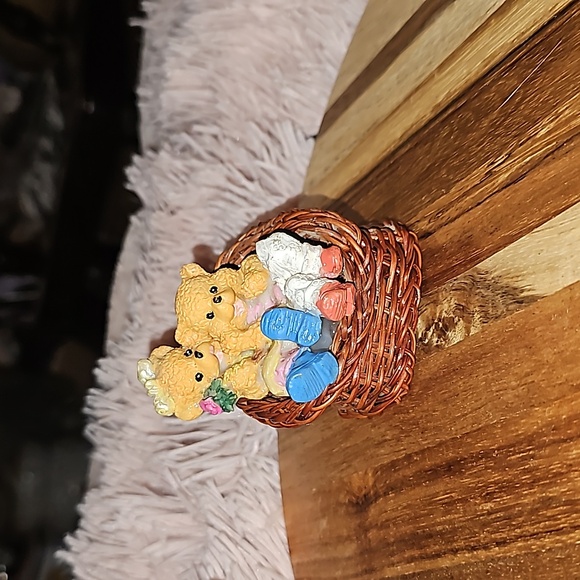 Accents | Teddy Bear Couple Sitting A Wicker Chair | Poshmark